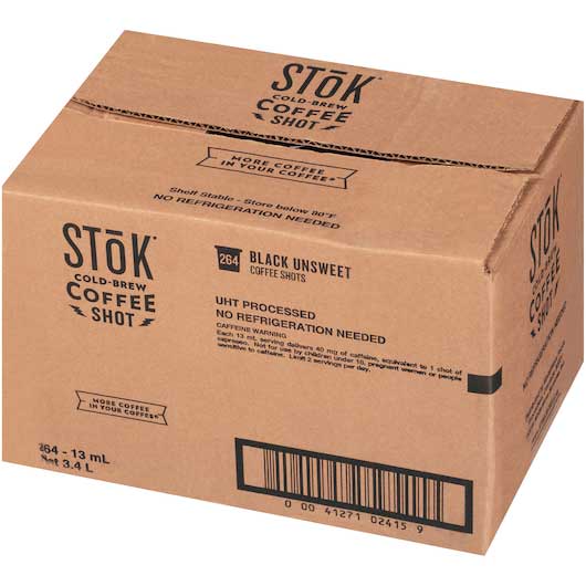 40mg Caffeine Coffee Shots SToK Unsweetened Cold Brew Espresso Shots ...