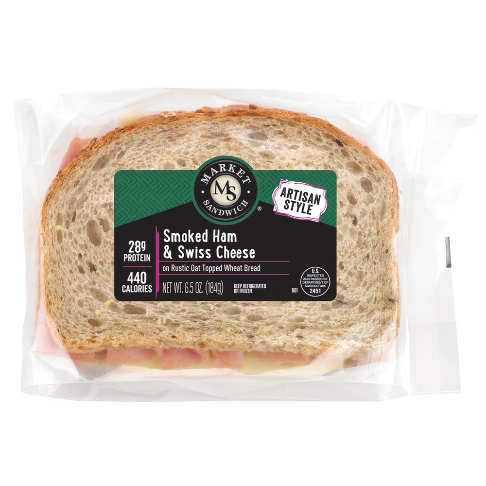 Market Artisan Ham and Swiss Sandwich Case | FoodServiceDirect
