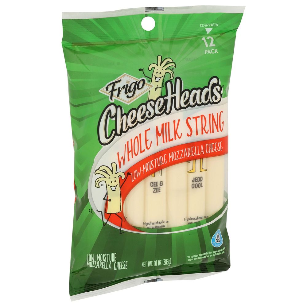 Frigo Cheeseheads Whole Milk Mozzarella String Cheese, 10 Ounce -- 12 ...