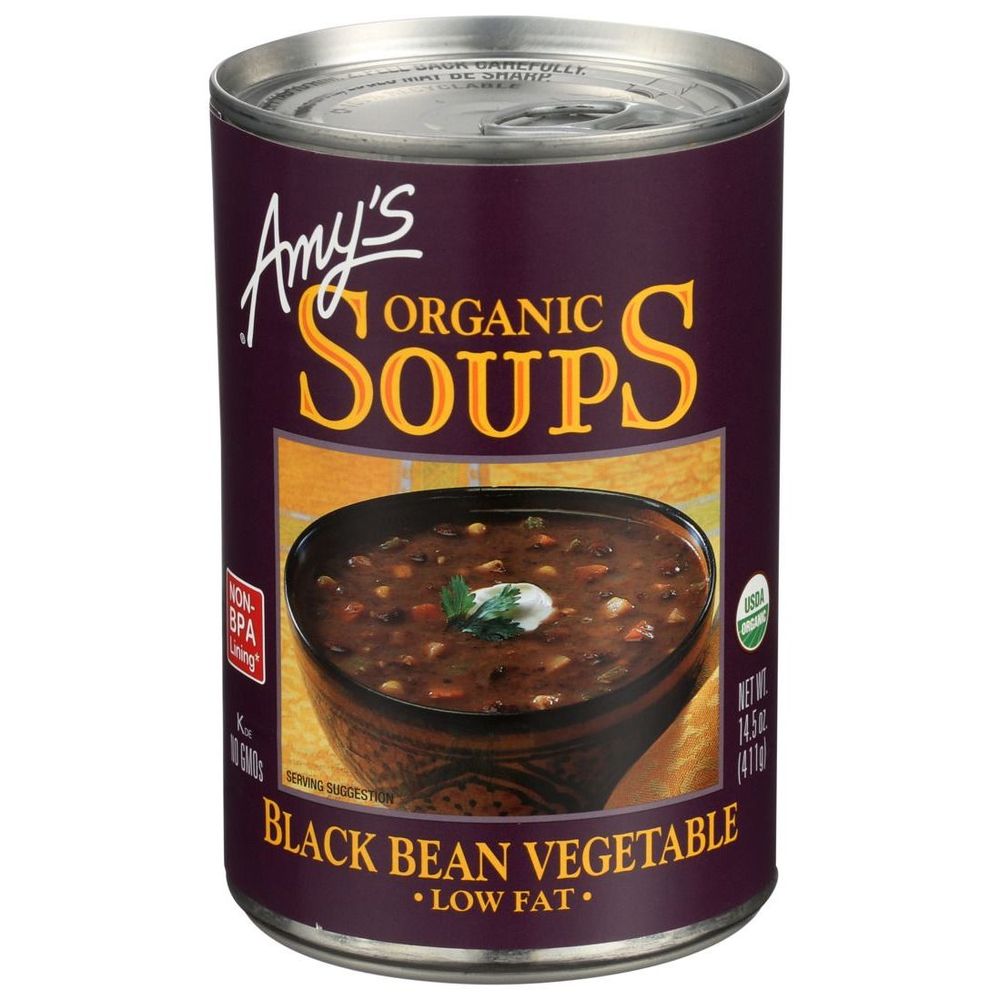 Amys Organic Low Fat Black Bean Vegetable Soup | FoodServiceDirect