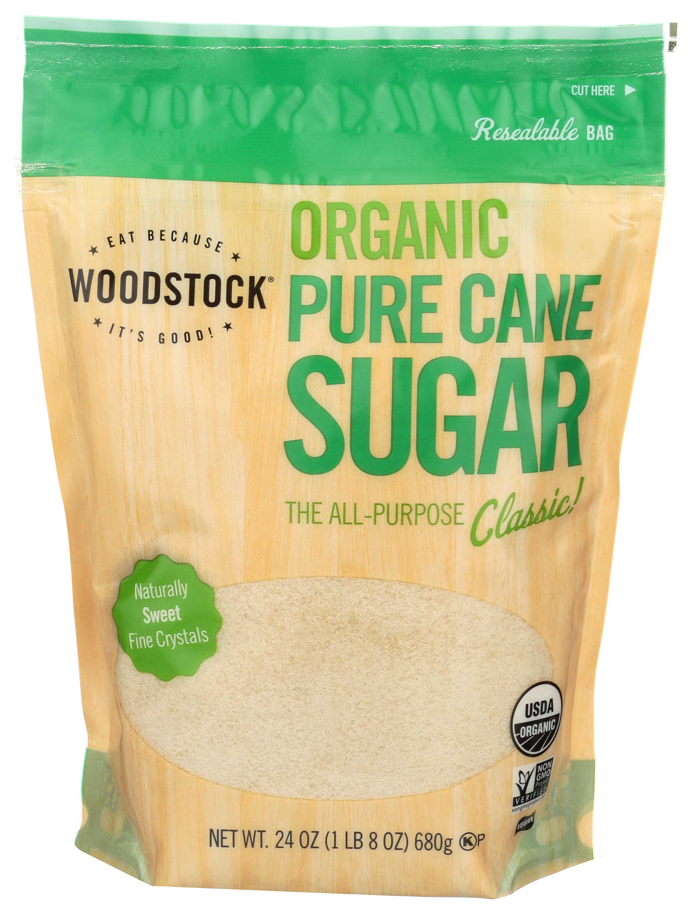 Woodstock Farms Organic Pure Cane Sugar Case | FoodServiceDirect