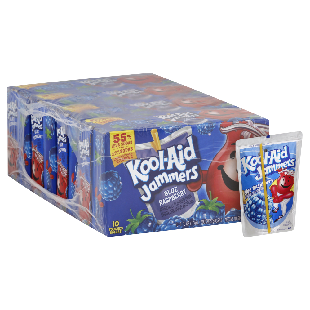 Kool-Aid Jammers Blue Raspberry Flavored Drink Case | FoodServiceDirect