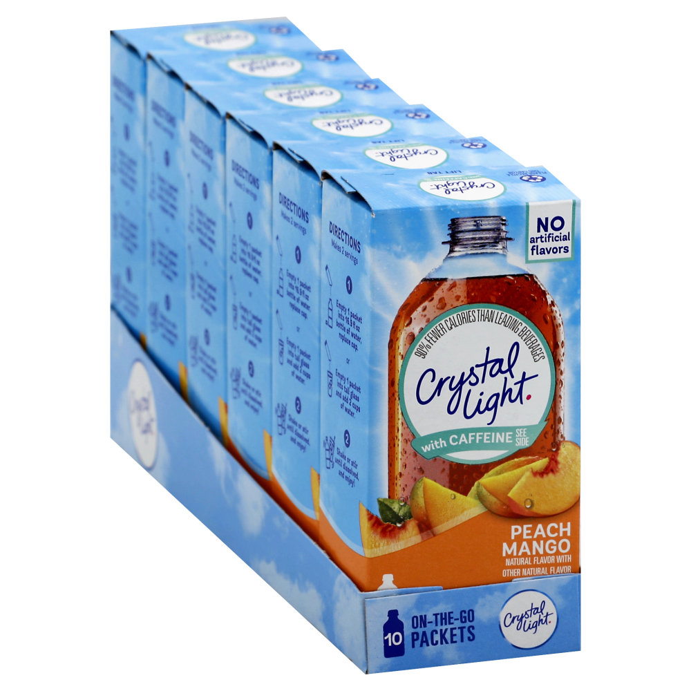 Crystal Light Peach Mango Drink Mix With Caffeine Case | FoodServiceDirect