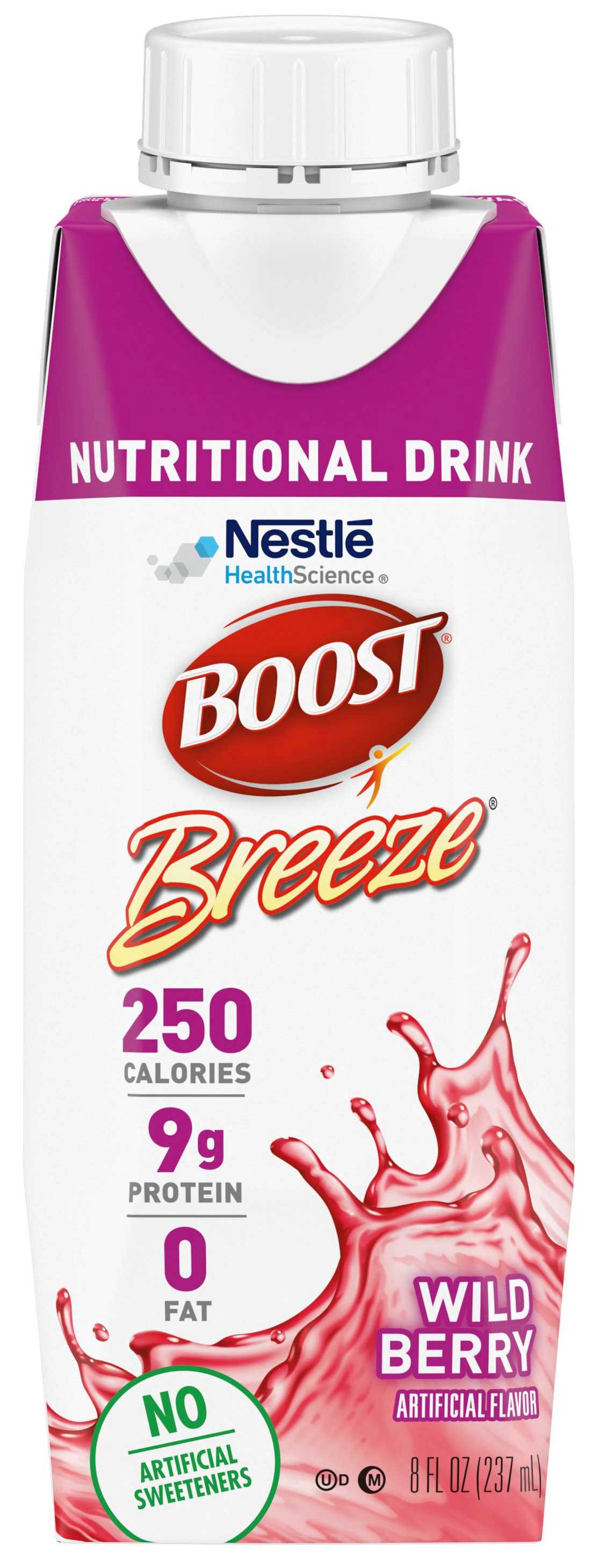 Nestle Boost Breeze Wildberry Nutrition Drink, 8.01 Fluid Ounce -- 24 ...