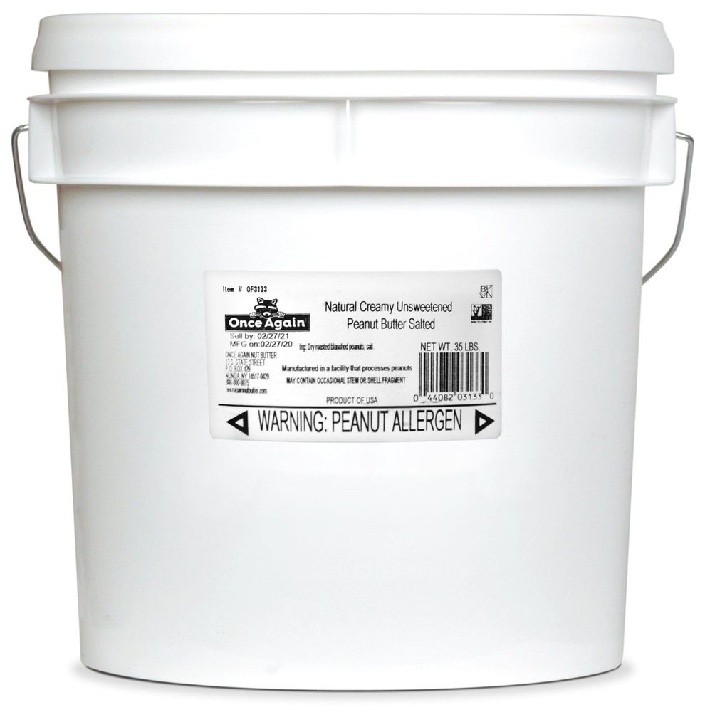 Once Again Nut Butter Natural Smooth Peanut Butter, 35 Pound