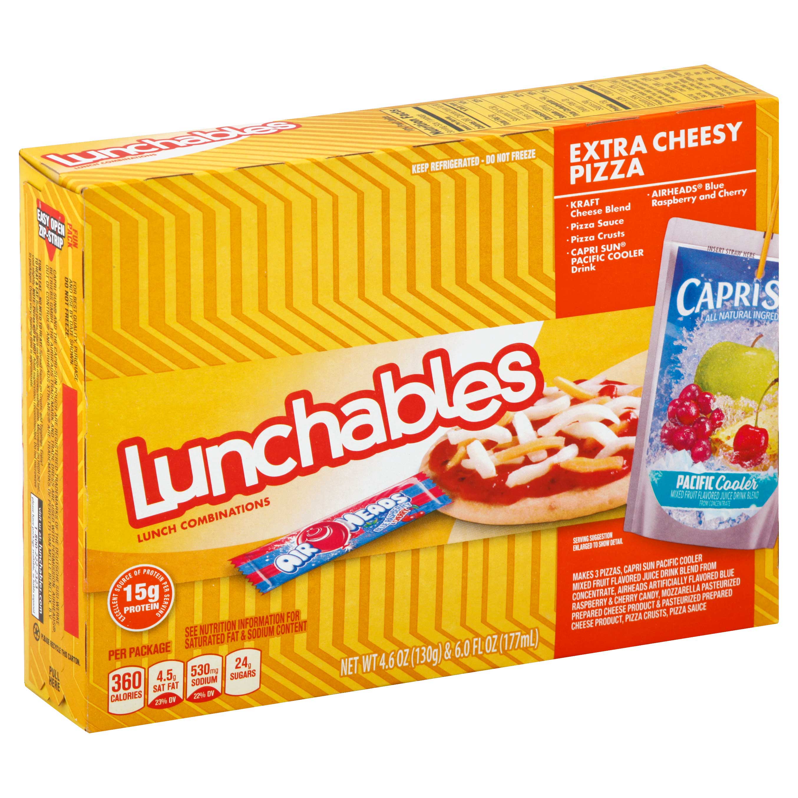 Lunchable Cheese Pizza with Capri Sun Convenience Meal, 10.6 Ounce -- 8 ...