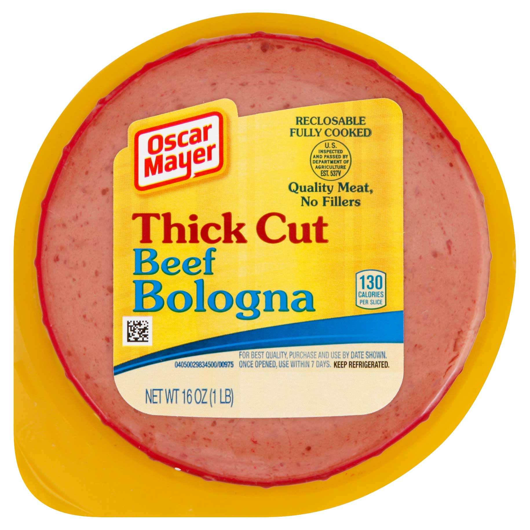 Oscar Mayer Thick Cut Beef Bologna, 1 Pound -- 6 per case.