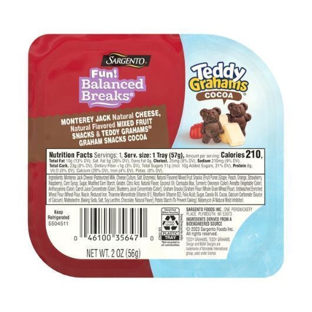 Sargento Fun Balanced Breaks Single Monterey Jack Cheese with Fruit ...
