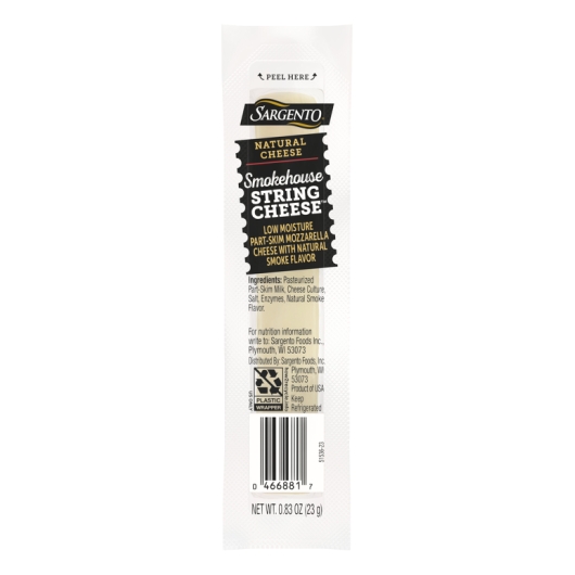 Sargento Smokehouse String Cheese Low Moisture Part Skim Mozzarella ...