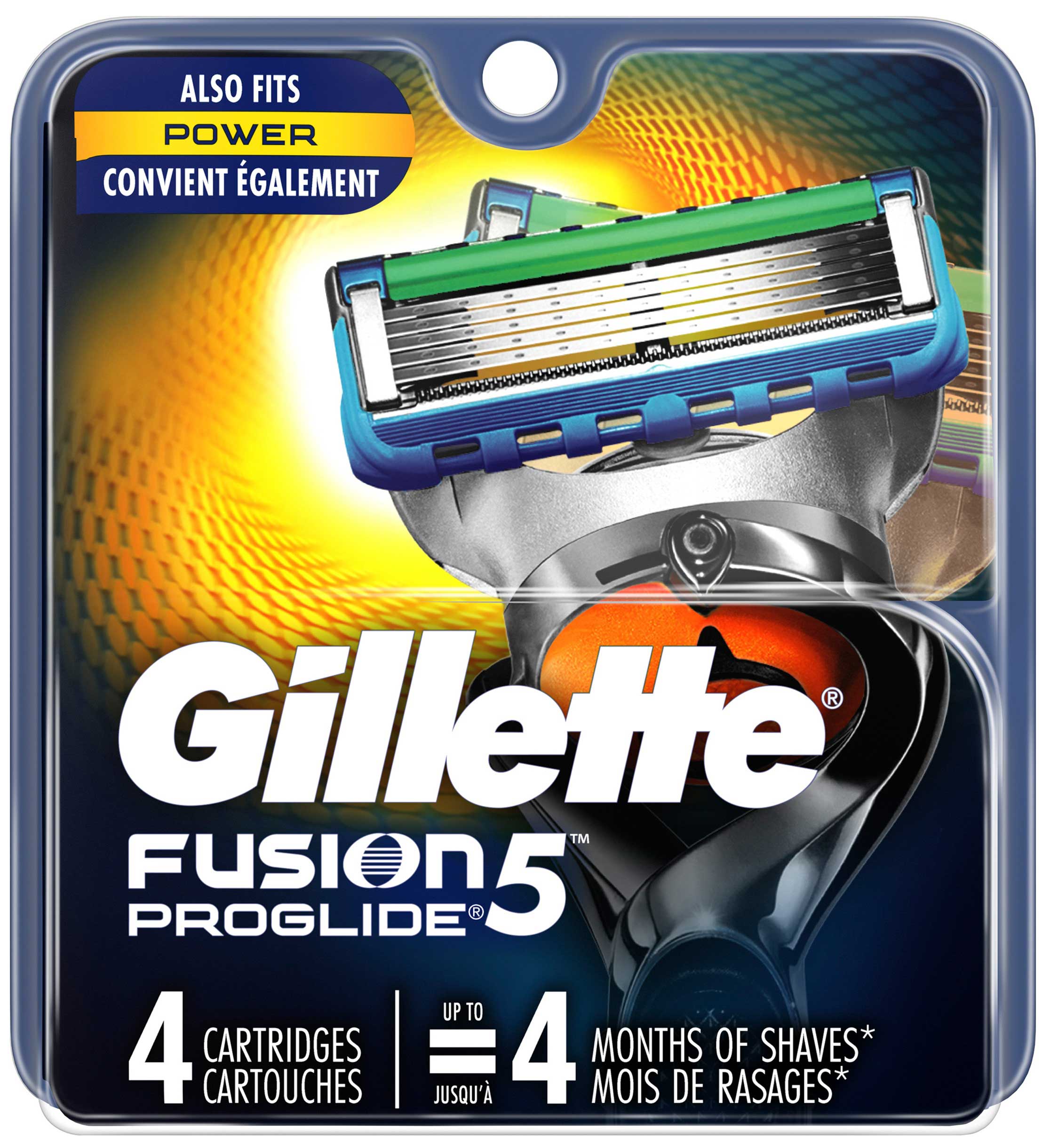 Gillette Fusion5 Base ProGlide Power Cartridge, 4 count per pack -- 48 ...