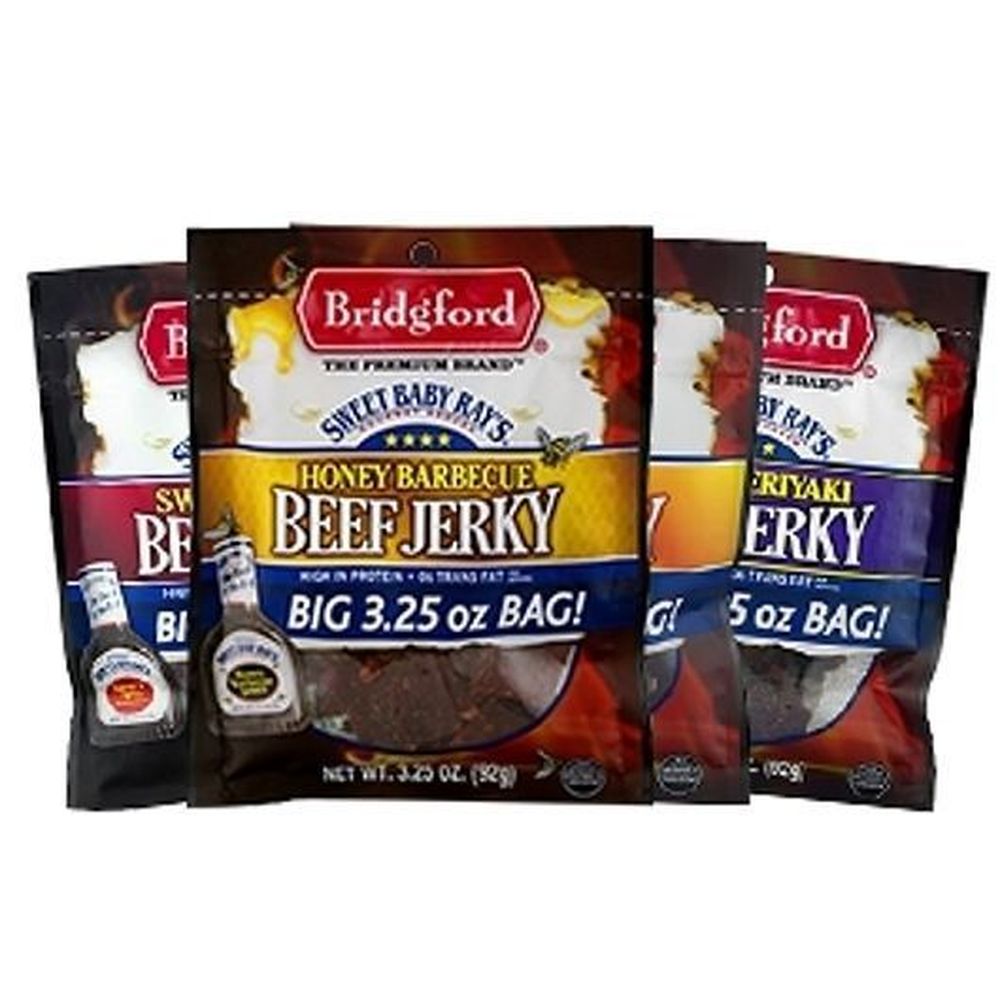 Bridgford Sweet Baby Rays Beef Jerky - Tower Shipper Display, 24 count