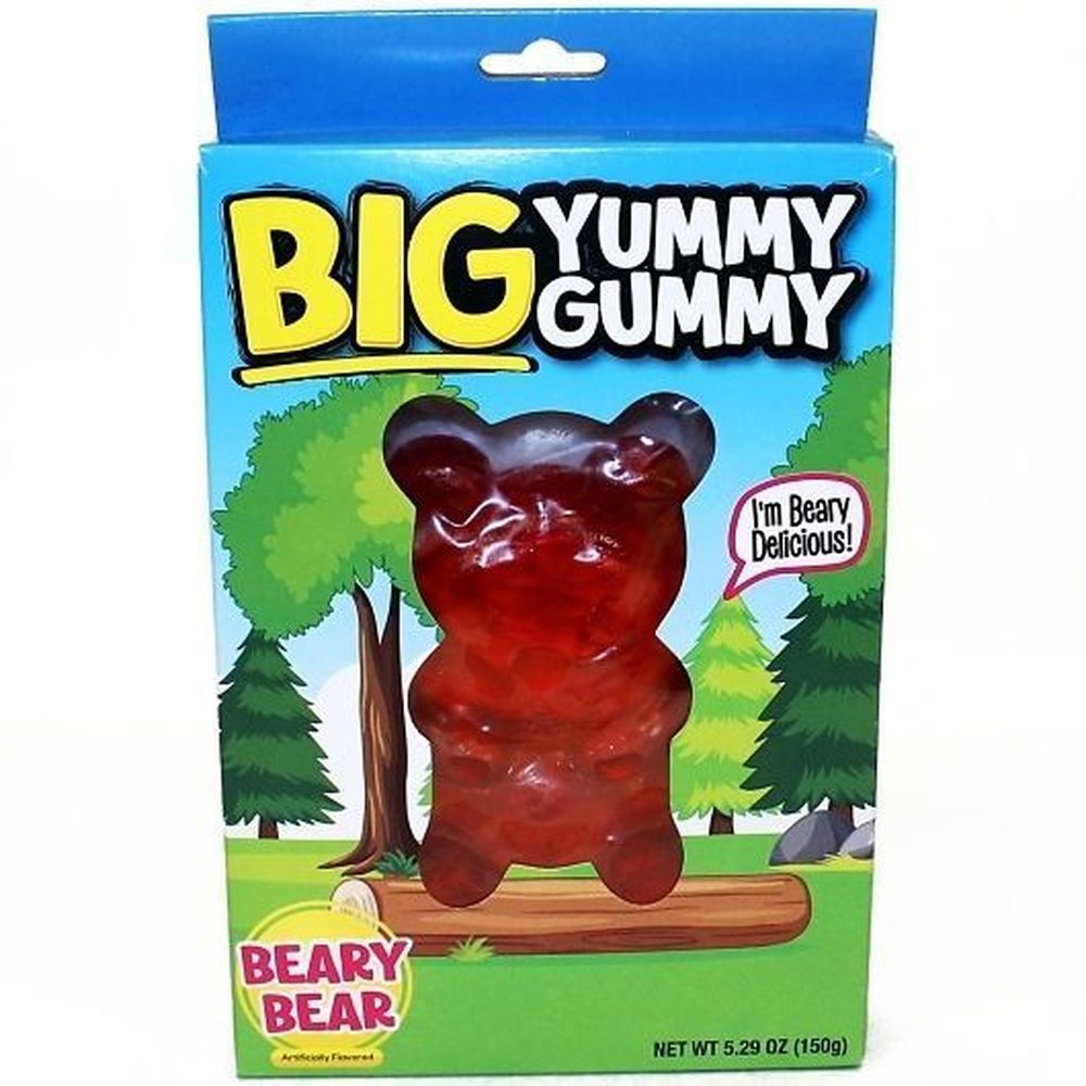 Big Yummy Gummy Beary Bear Gummy Candy - Display Carton, 12 count