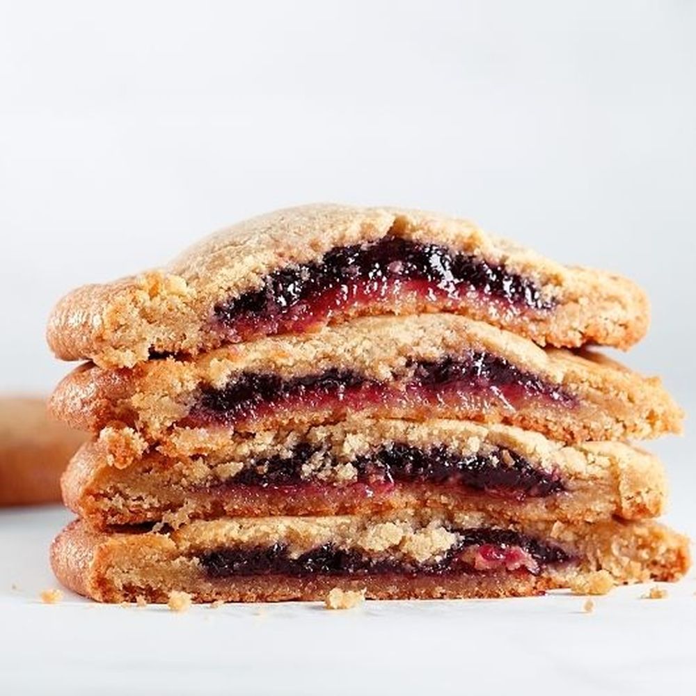Davids Cookies Peanut Butter and Jelly Filled Cookie Dough ...