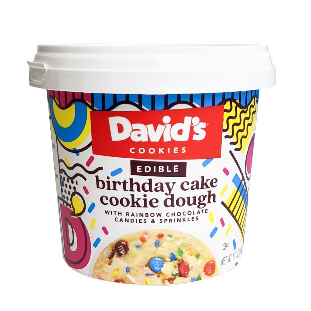 Davids Edible Birthday Cake Cookie Dough, 12 Ounce -- 12 per case
