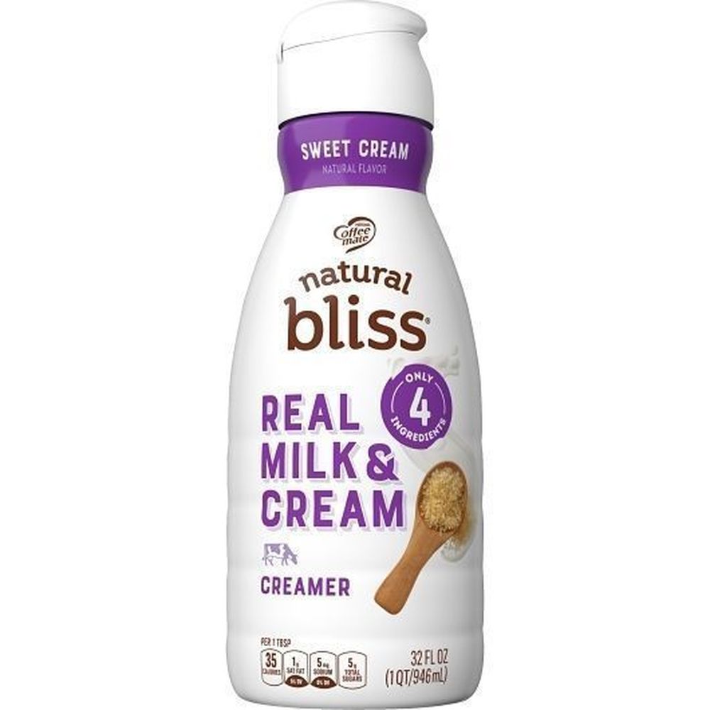 Coffee-Mate Natural Bliss Sweet Cream Flavor Coffee Creamer, 32 Fluid ...