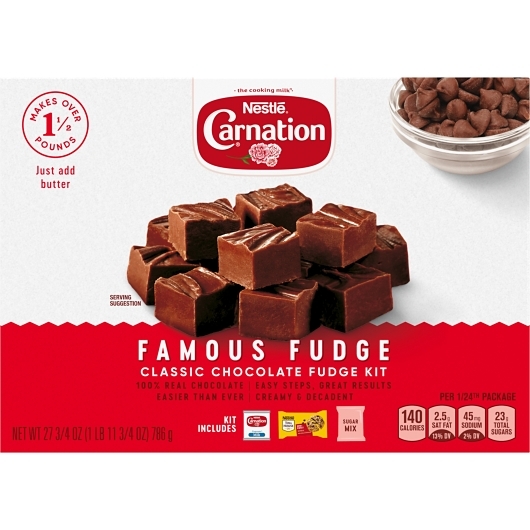 Carnation Famous Classic Chocolate Fudge Kit without Marshmallow, 27.75 ...