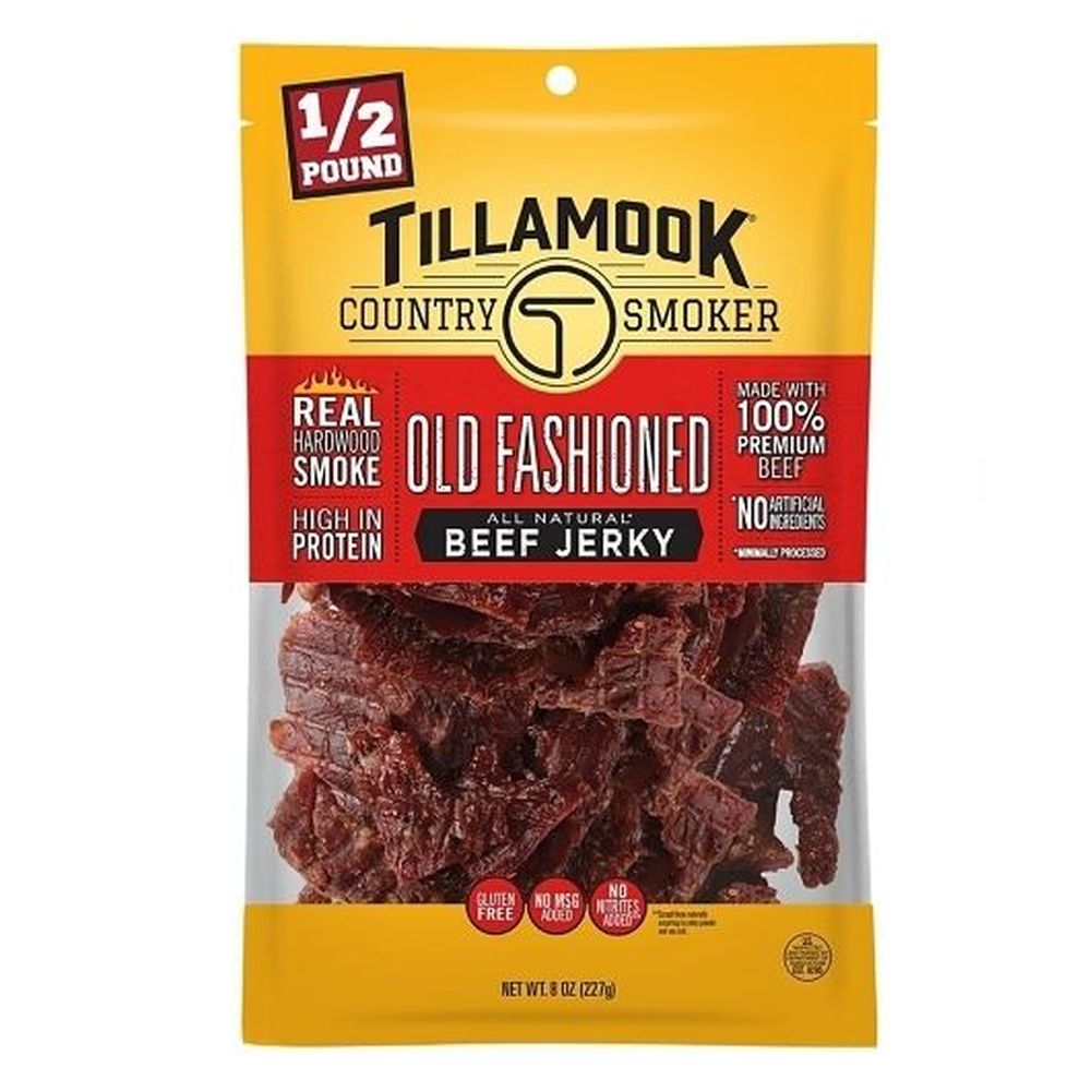 Tillamook Country Smoker Old Fashioned Beef Jerky, 8 Ounce -- 6 per case