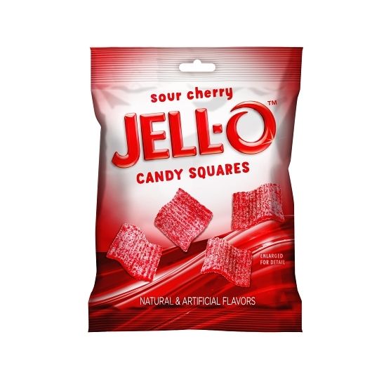Jell-O Sour Cherry Candy Squares Case | FoodServiceDirect