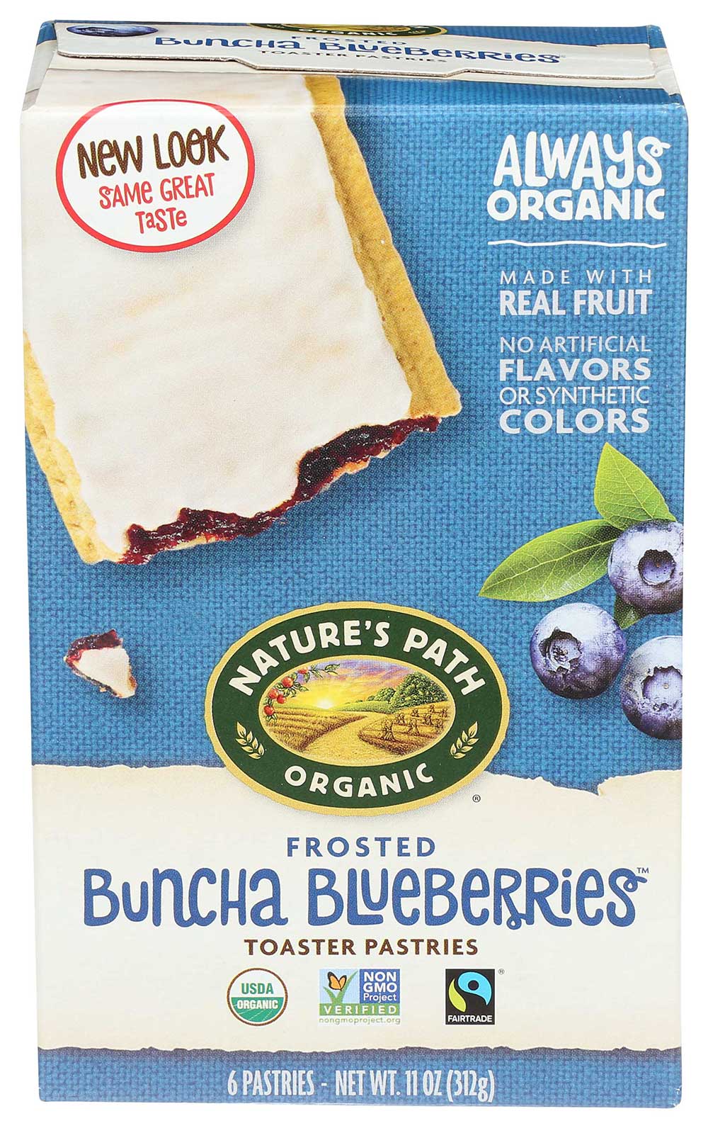 Natures Path Blueberry Frosted Toaster Pastry, 11 Ounce -- 12 per case.