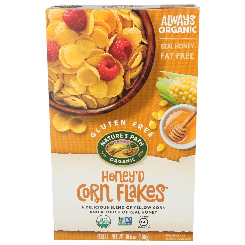 Natures Path Organic Cold HoneyD Corn Flake Cereal, 10.6 Ounce -- 12 ...