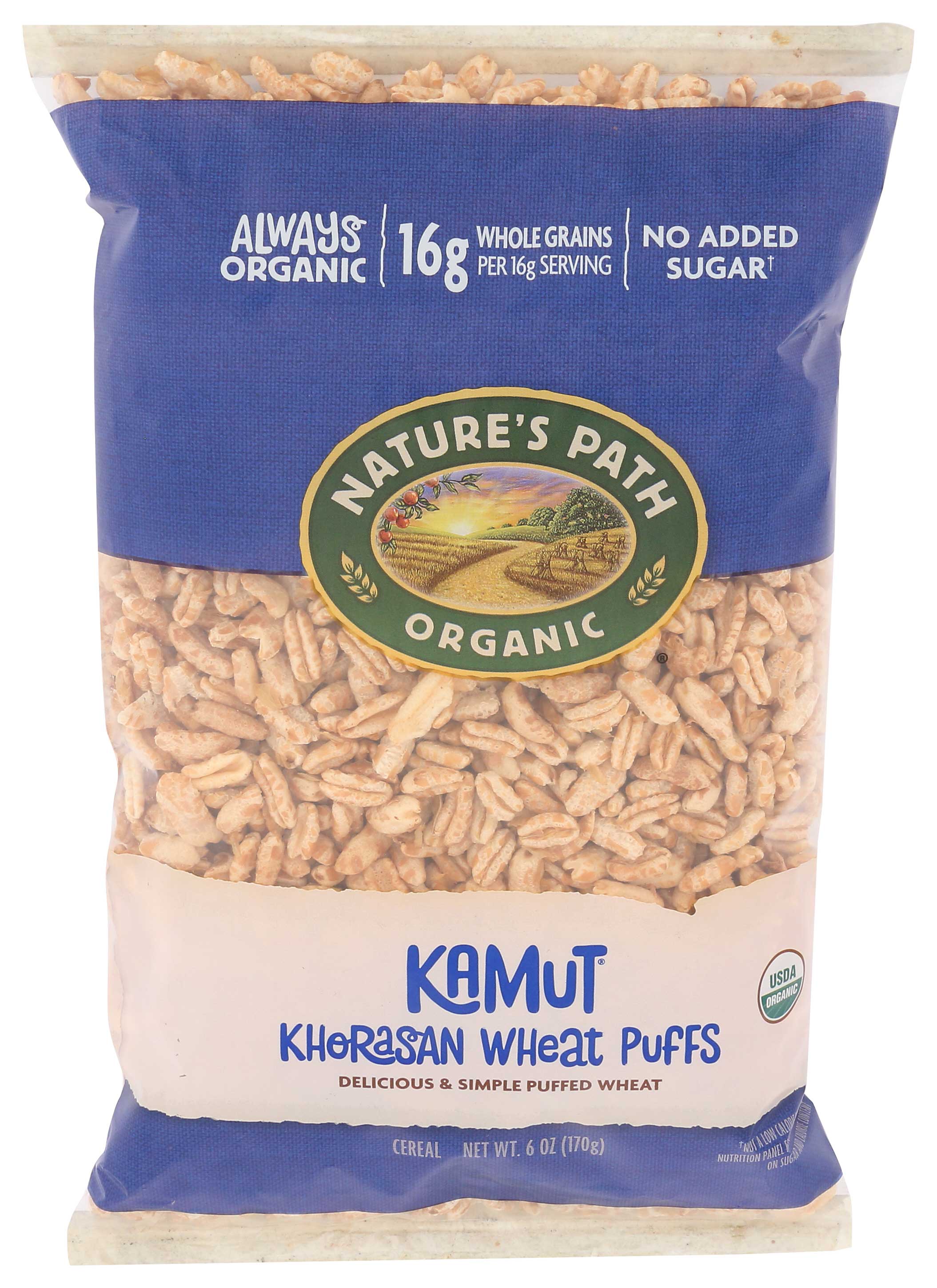 Natures Path Organic Cold Kamut Puffed Cereal, 6 Ounce -- 12 per case.