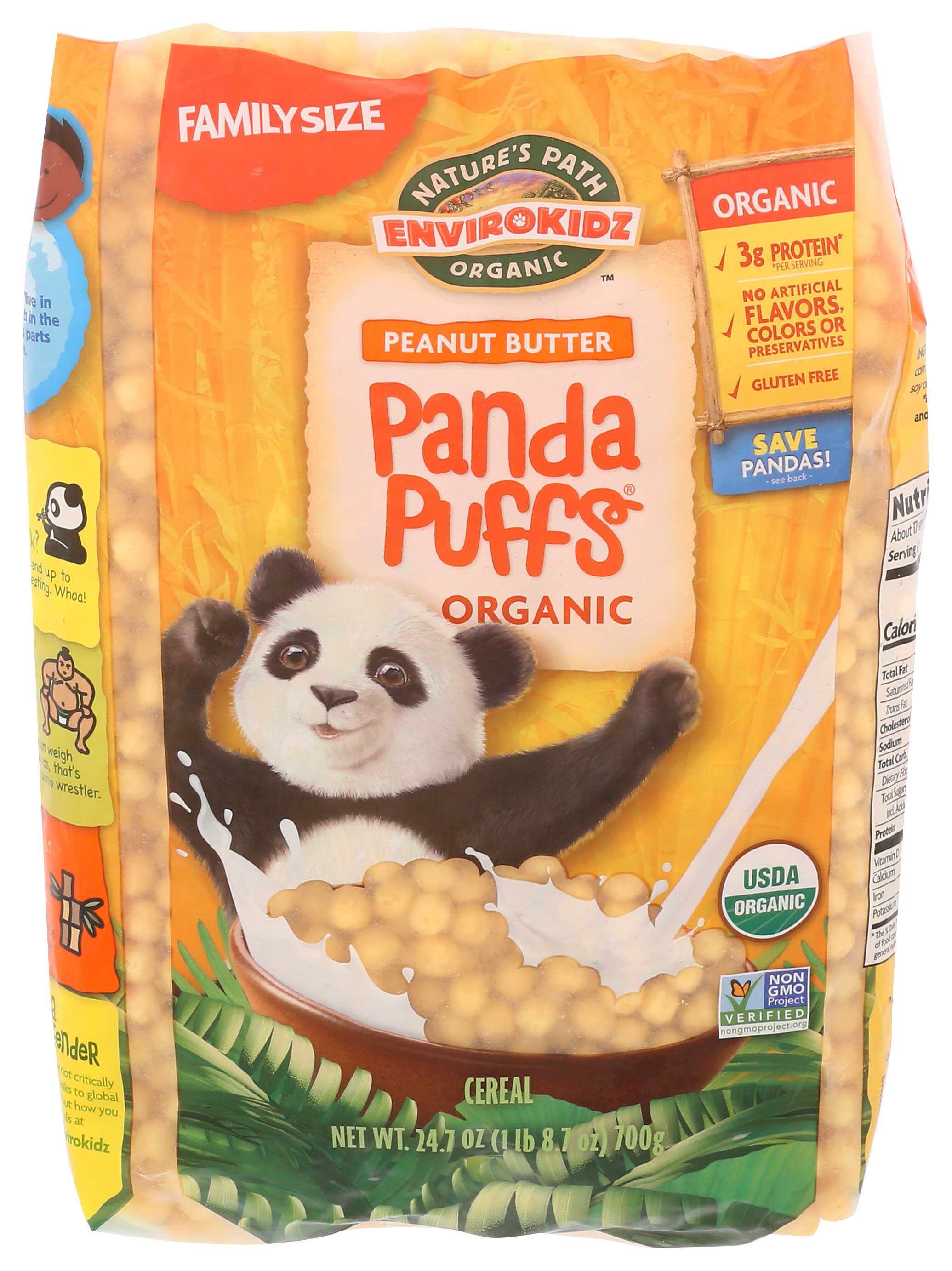 Envirokidz Organic Panda Puff Cereal, 24.7 Ounce -- 6 per case.