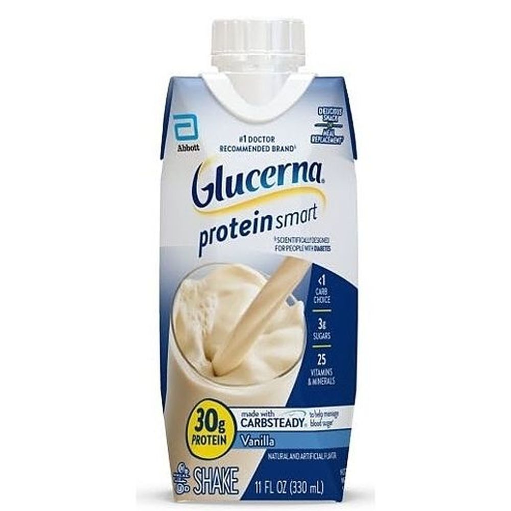 Glucerna Protein Smart Vanilla Shake, 330 Milliliter -- 12 per case