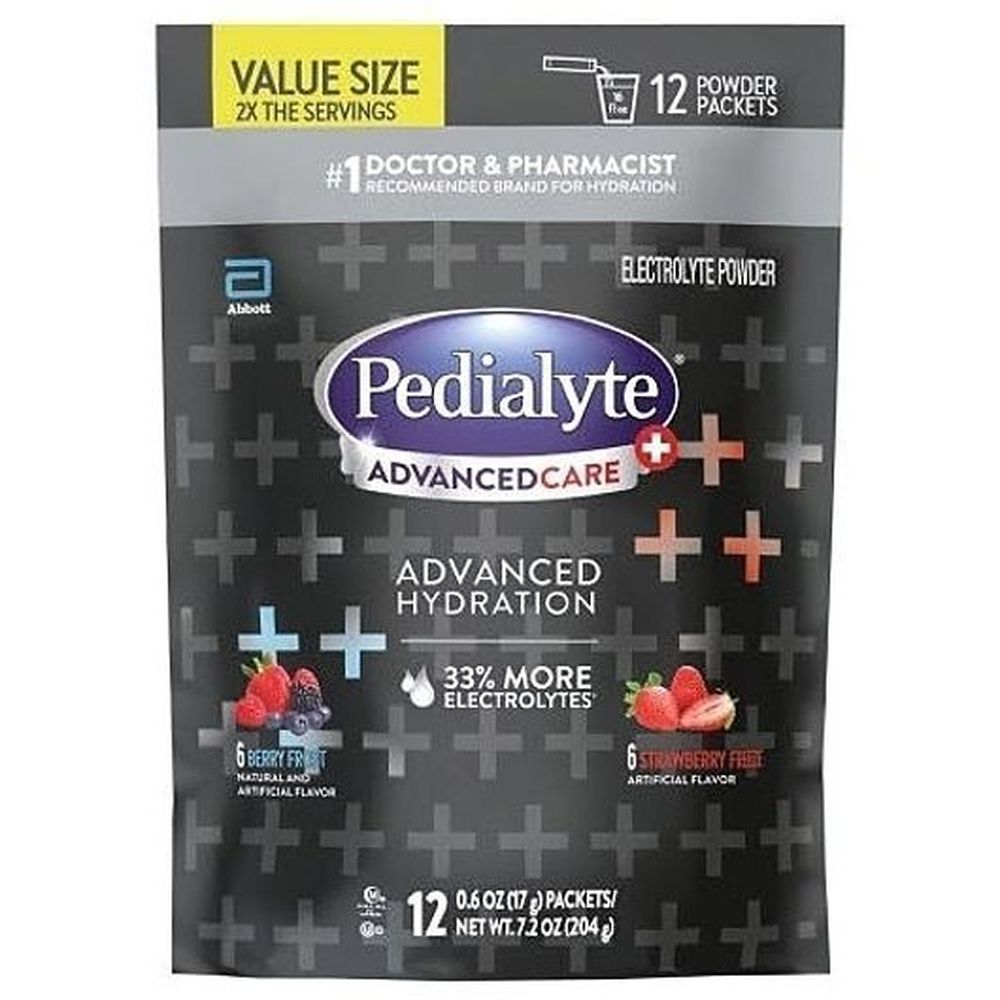 Pedialyte Advanced Care Plus Berry Frost/Strawberry Freeze Electrolyte ...