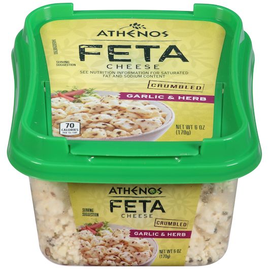 Athenos Crumbled Garlic and Herbed Feta Cheese Case | FoodServiceDirect