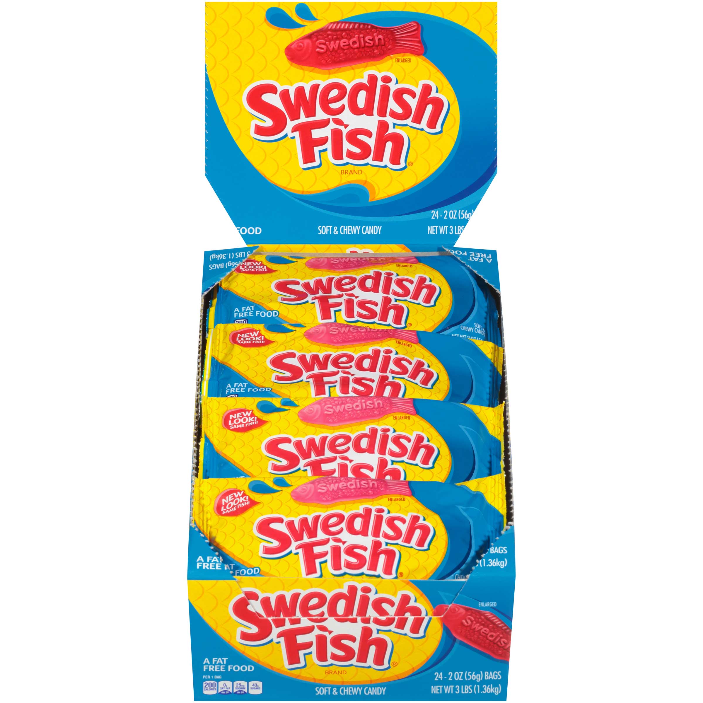 Cadbury Adams Swedish Fish Red Original Soft and Chewy Candy, 2 Ounce ...