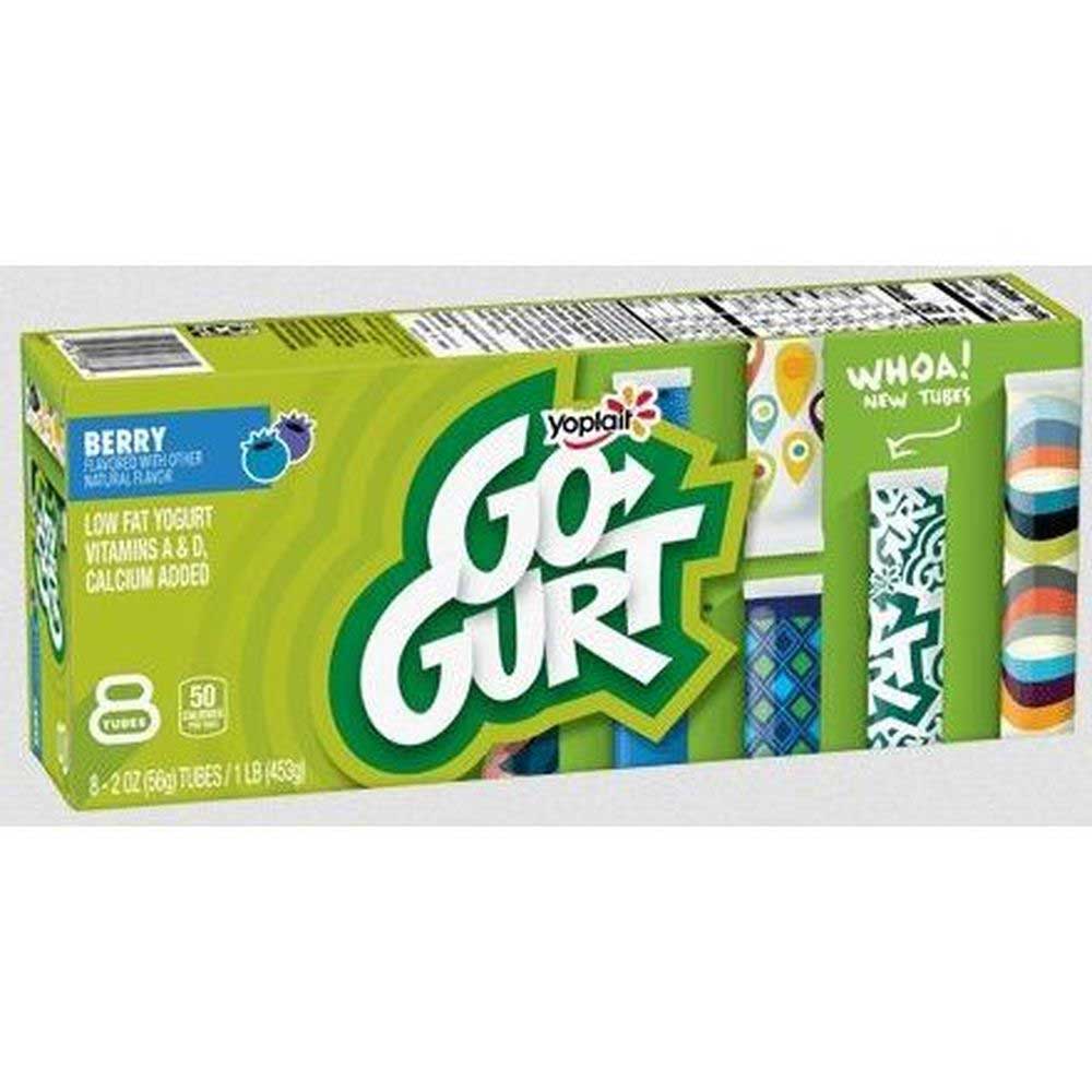 Yoplait Go Gurt Low Fat Single Serve Berry Flavor Yogurt Tube, 16 Ounce ...