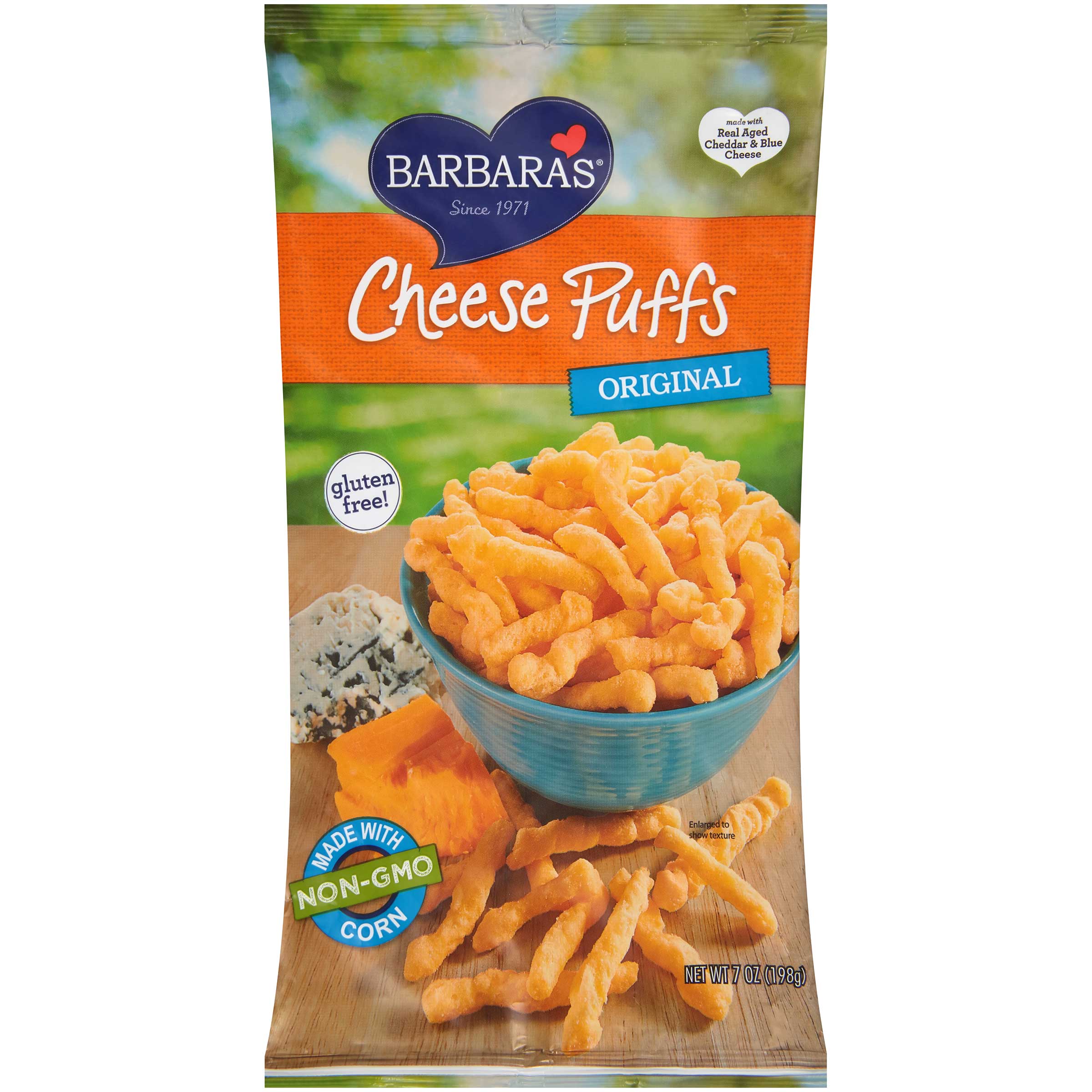 Barbaras Bakery Natural Cheese Puffs, 7 Ounce -- 12 per case
