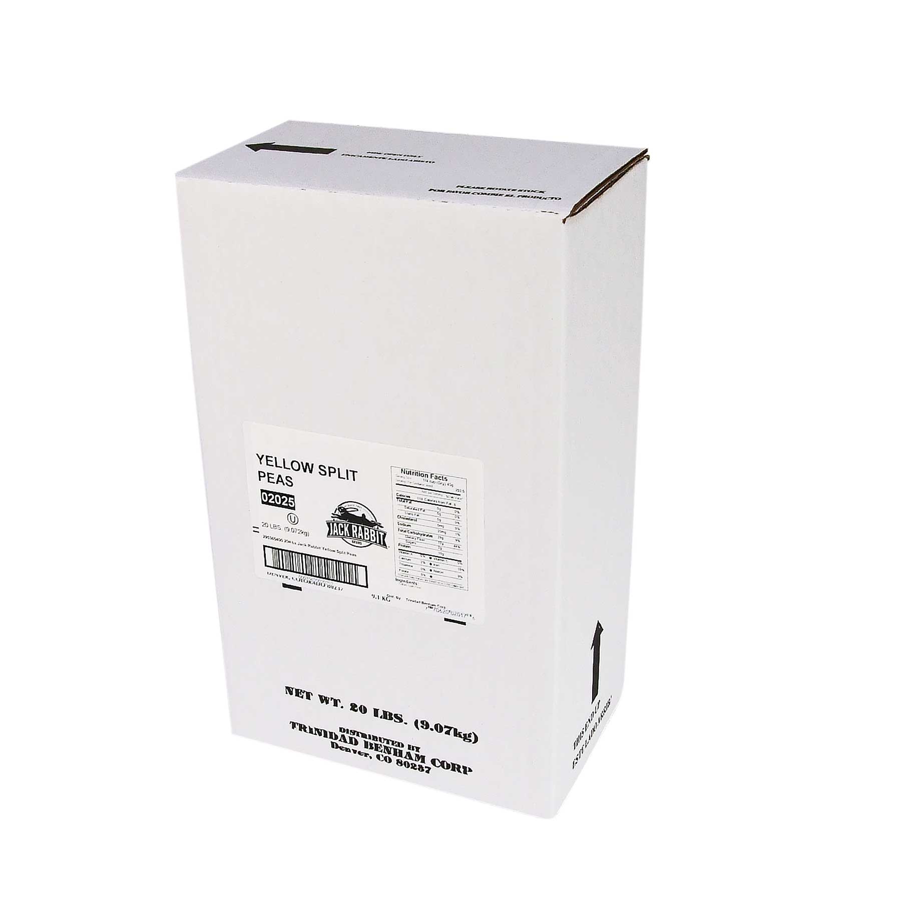 Jack Rabbit Yellow Split Peas - 20 lb. package, 1 package per case ...