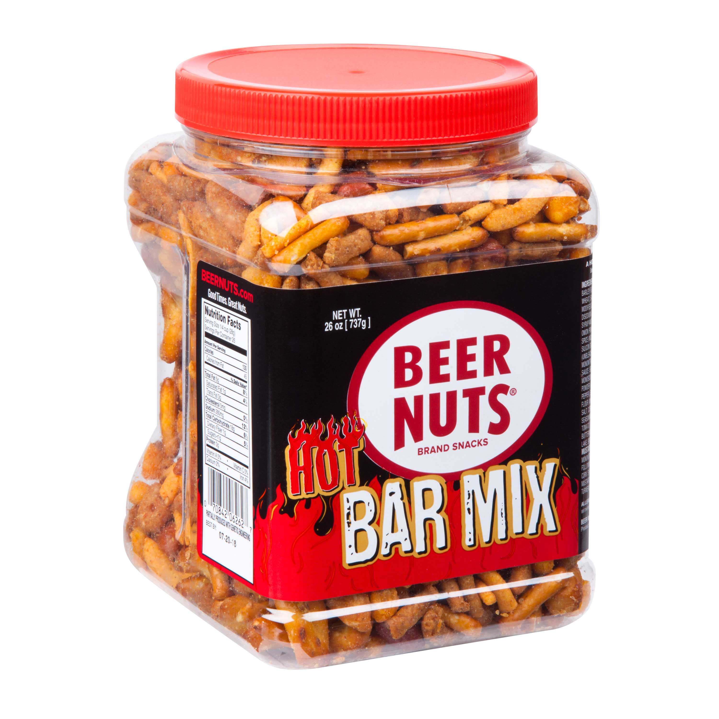 Beer Nuts Hot Bar Mix, 26 Ounce Jar -- 12 per case.