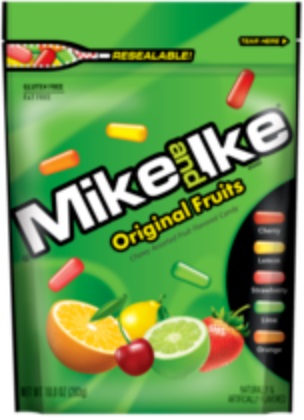 Mike and Ike Original Fruits Chewy Candy, 10 Ounce Stand Up Bag -- 8 ...