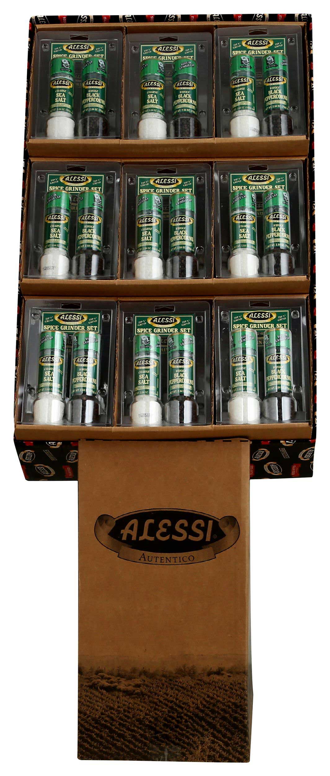 Alessi Salt and Pepper Grinder, 2 count -- 36 per case