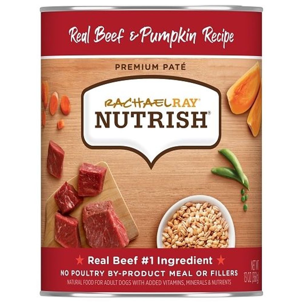 Rachel Ray Nutrish Premium Pat Real Beef and Pumpkin Wet Dog Food, 13 ...
