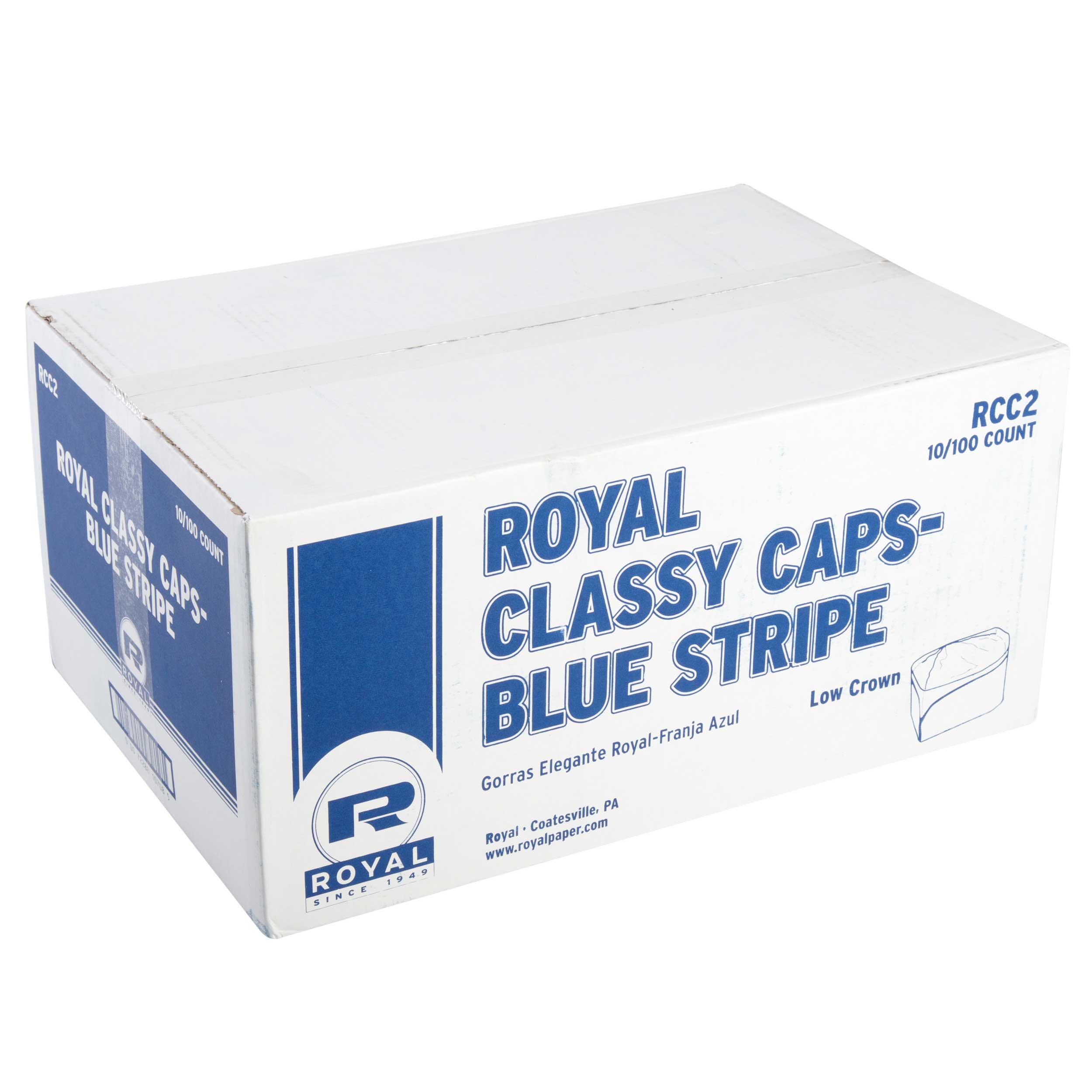 Royal Blue Stripe Classy Cap -- 1000 per case. | FoodServiceDirect.com ...