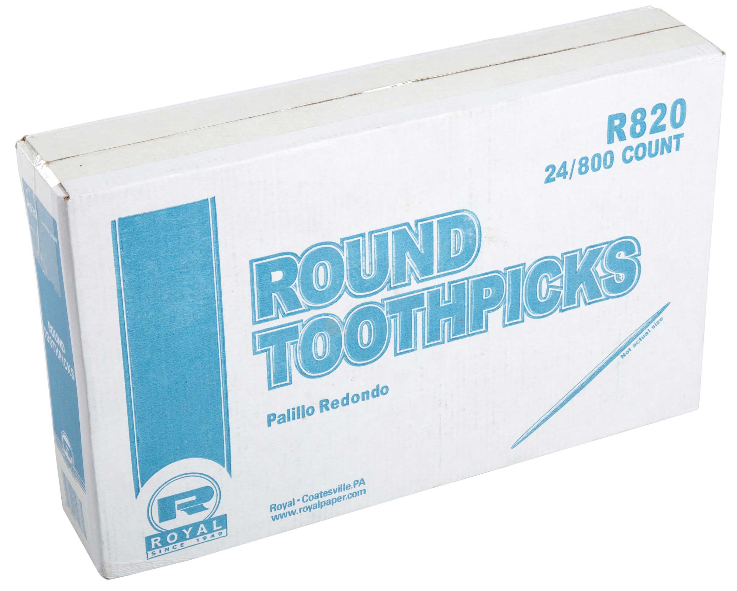 Royal Round Toothpick, 800 count per pack -- 24 per case.