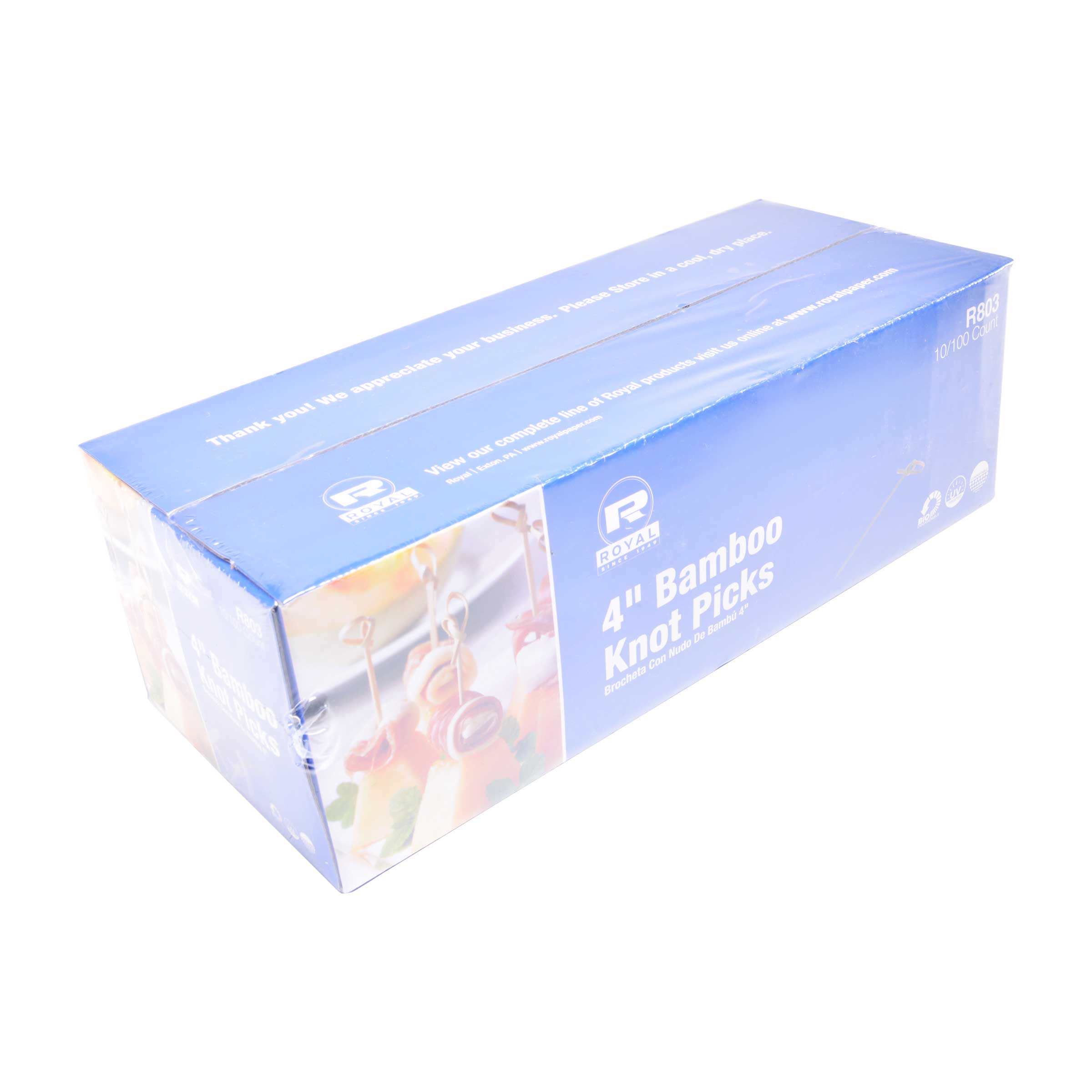 Royal Bamboo Knot Pick, 4 inch -- 1000 per case.