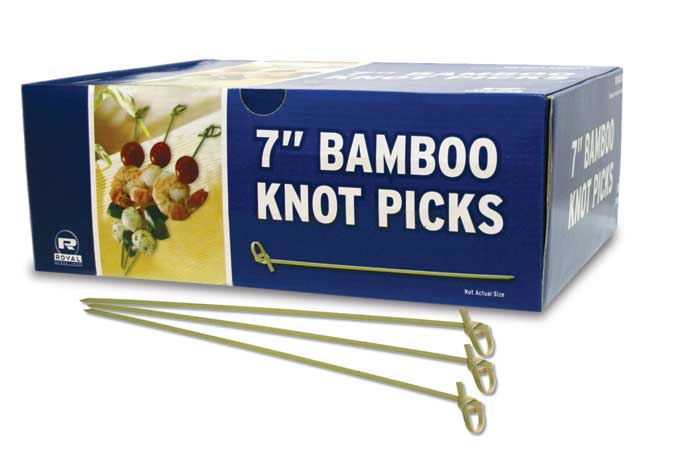Royal Bamboo Knot Pick, 7 inch -- 1000 per case.