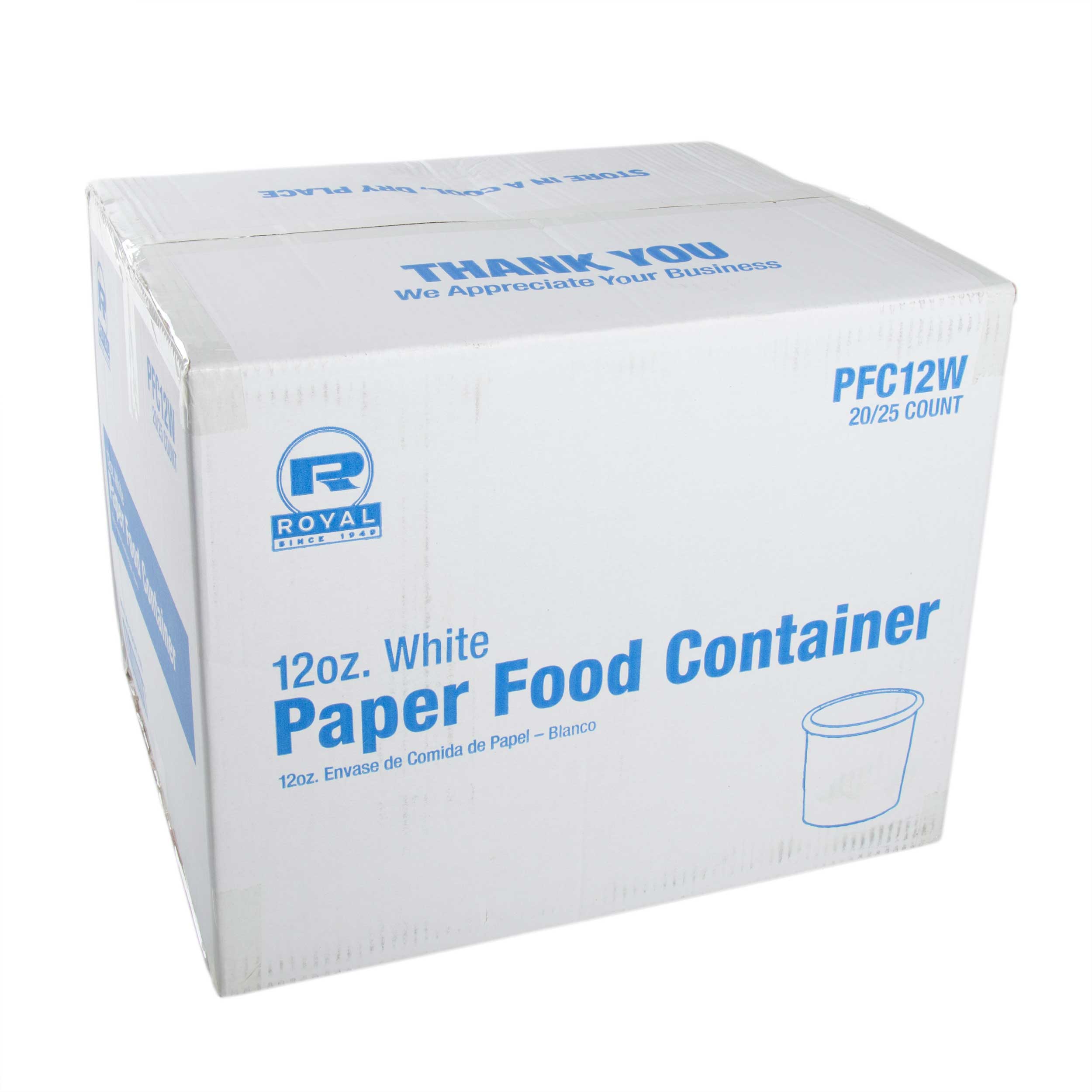 Royal White Paper Food Container, 12 Ounce -- 500 per case ...