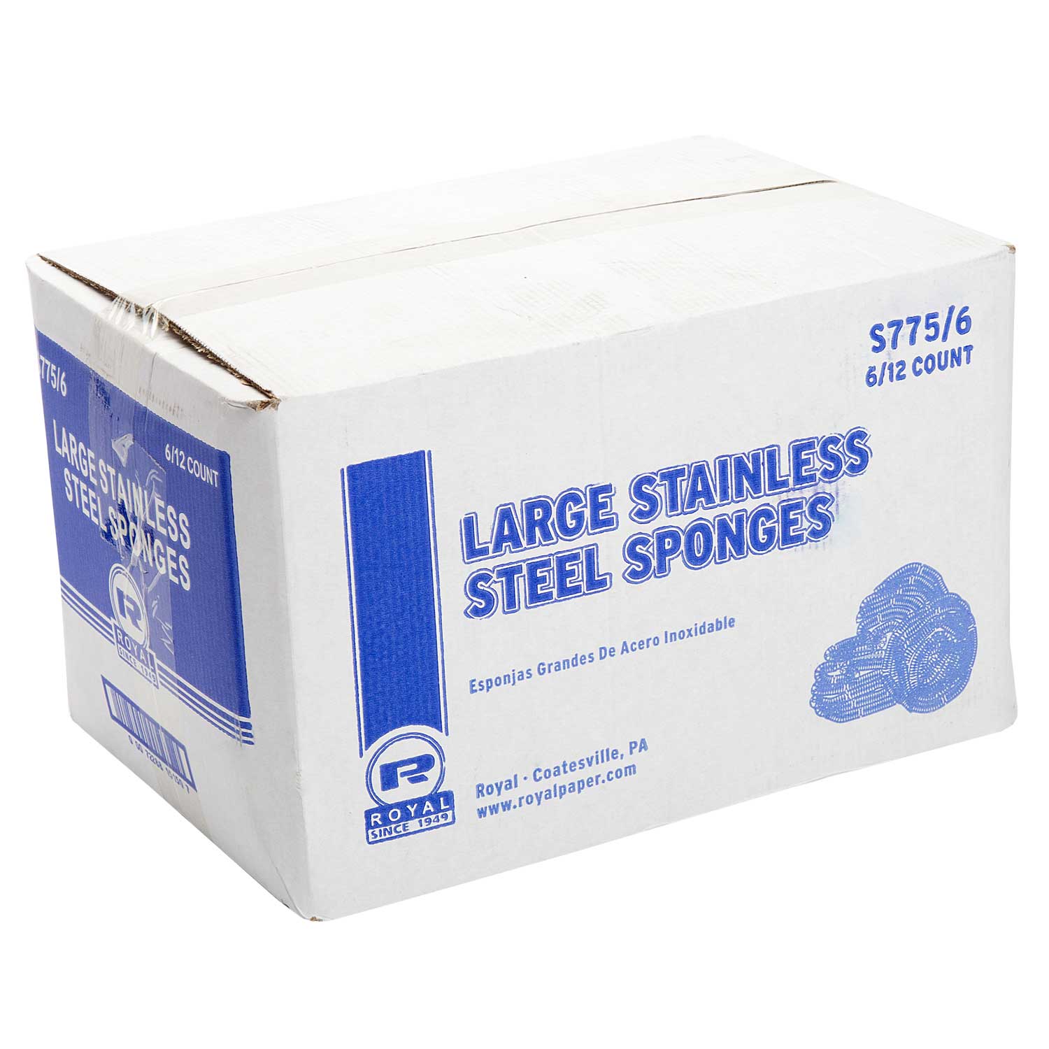 Royal Large Stainless Steel Sponge, 15 count per pack -- 6 per case ...
