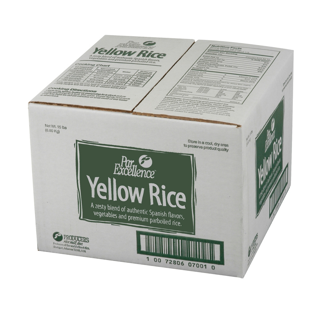 Producers Rice ParExcellence Parboiled Yellow Rice, 15 Pound.