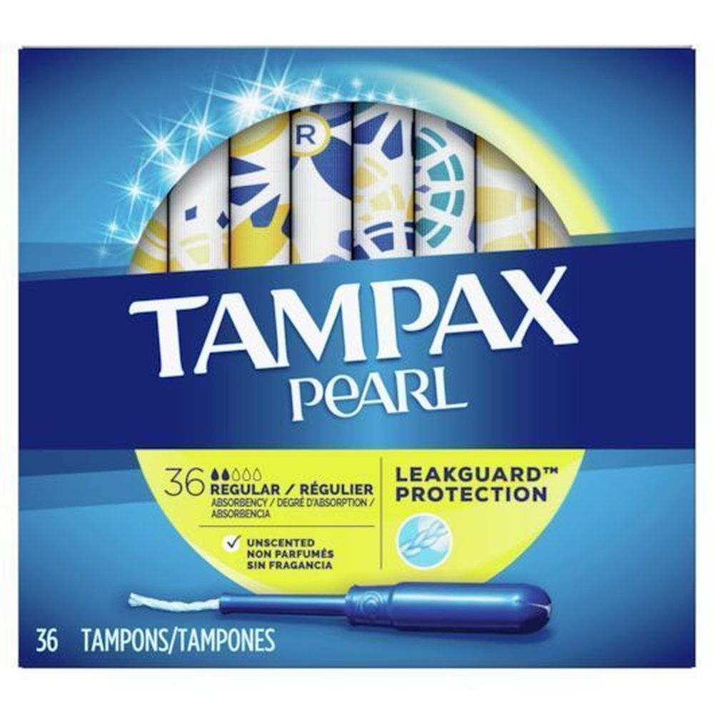 Tampax Pearl Regular Tampons, 36 count Box -- 12 per case