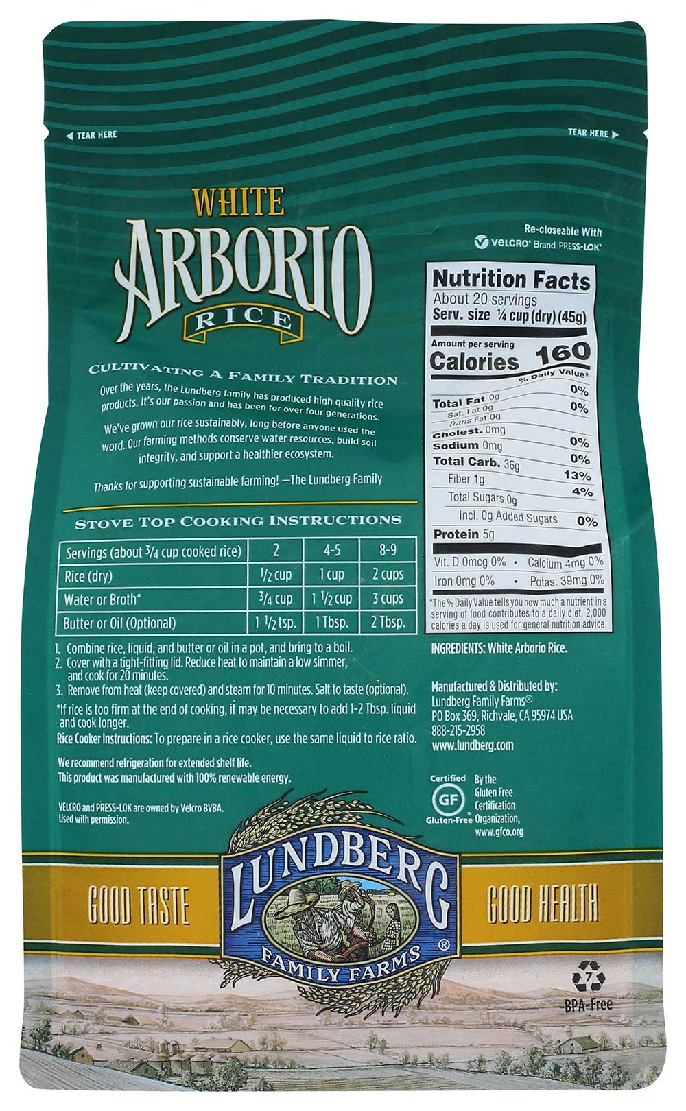 how to cook lundberg white arborio rice
