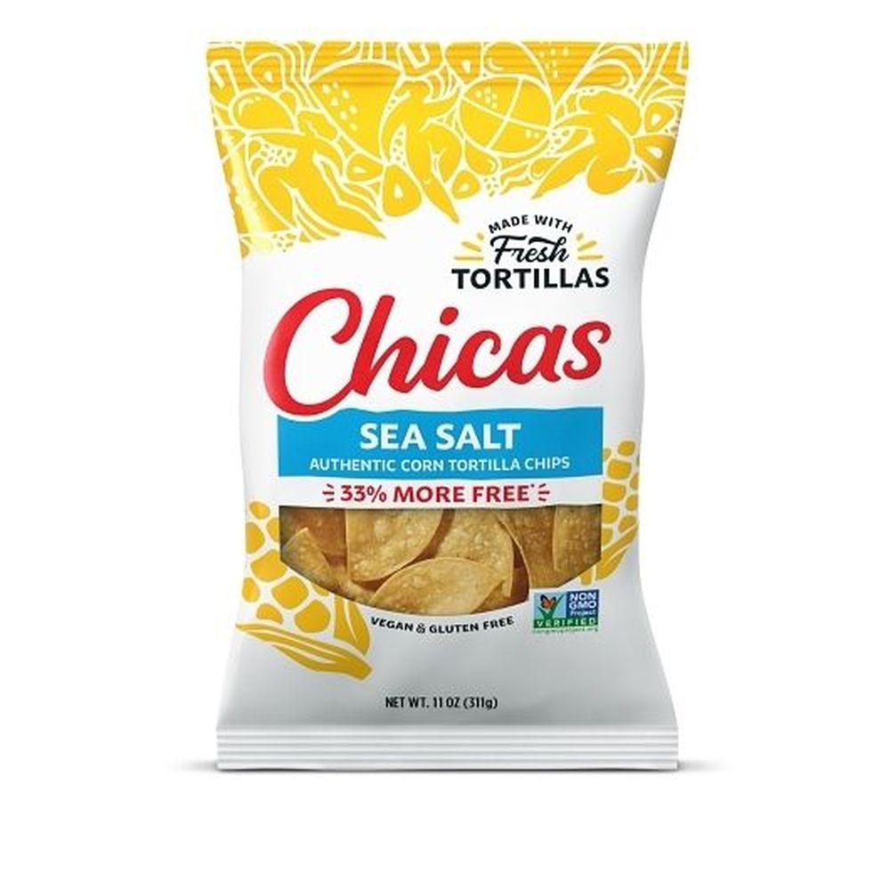 Chicas Original Corn Tortilla Chips Lightly Seasoned with Sea Salt, 11 ...