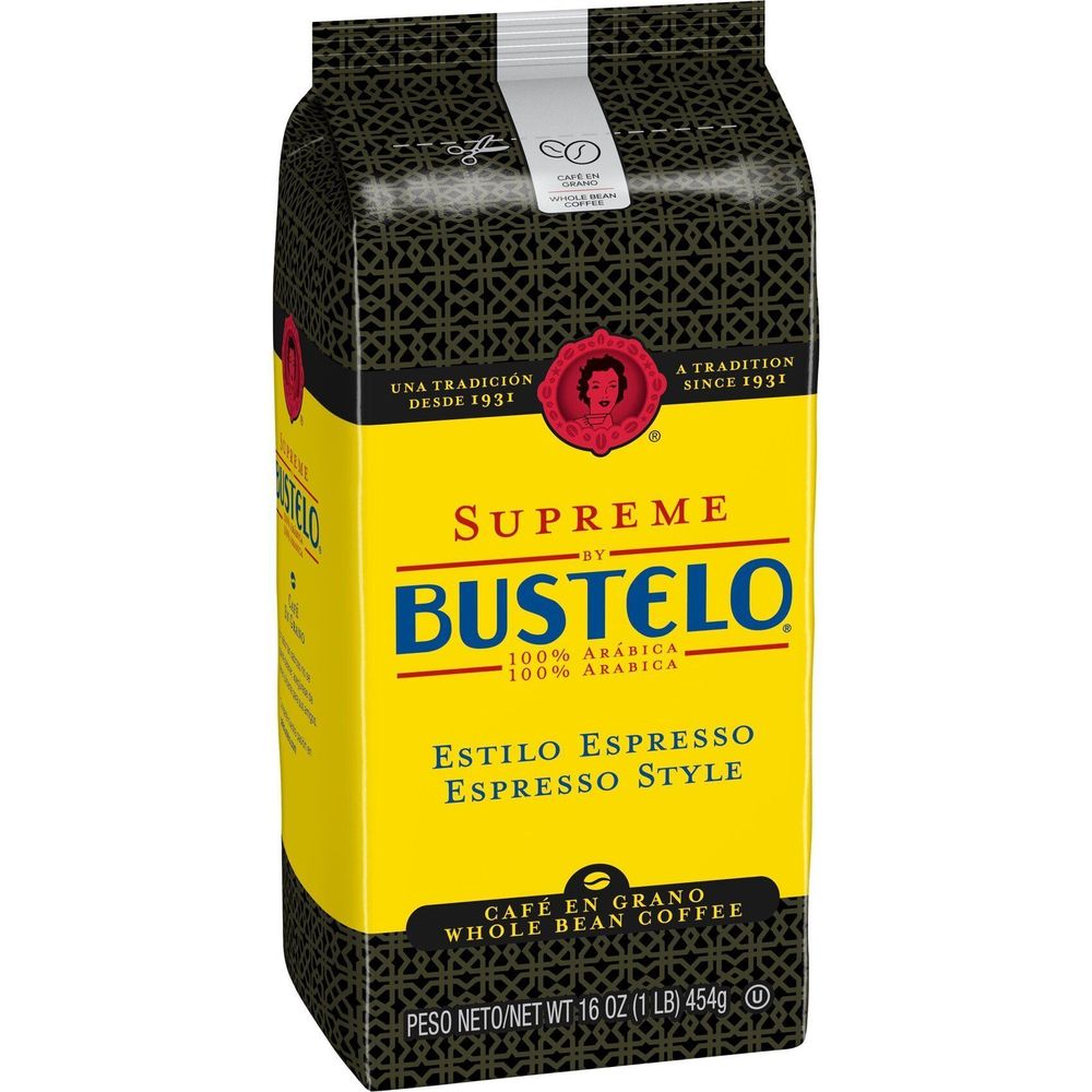 Cafe Bustelo Supreme Whole Bean Coffee, 16 Ounce -- 6 per case