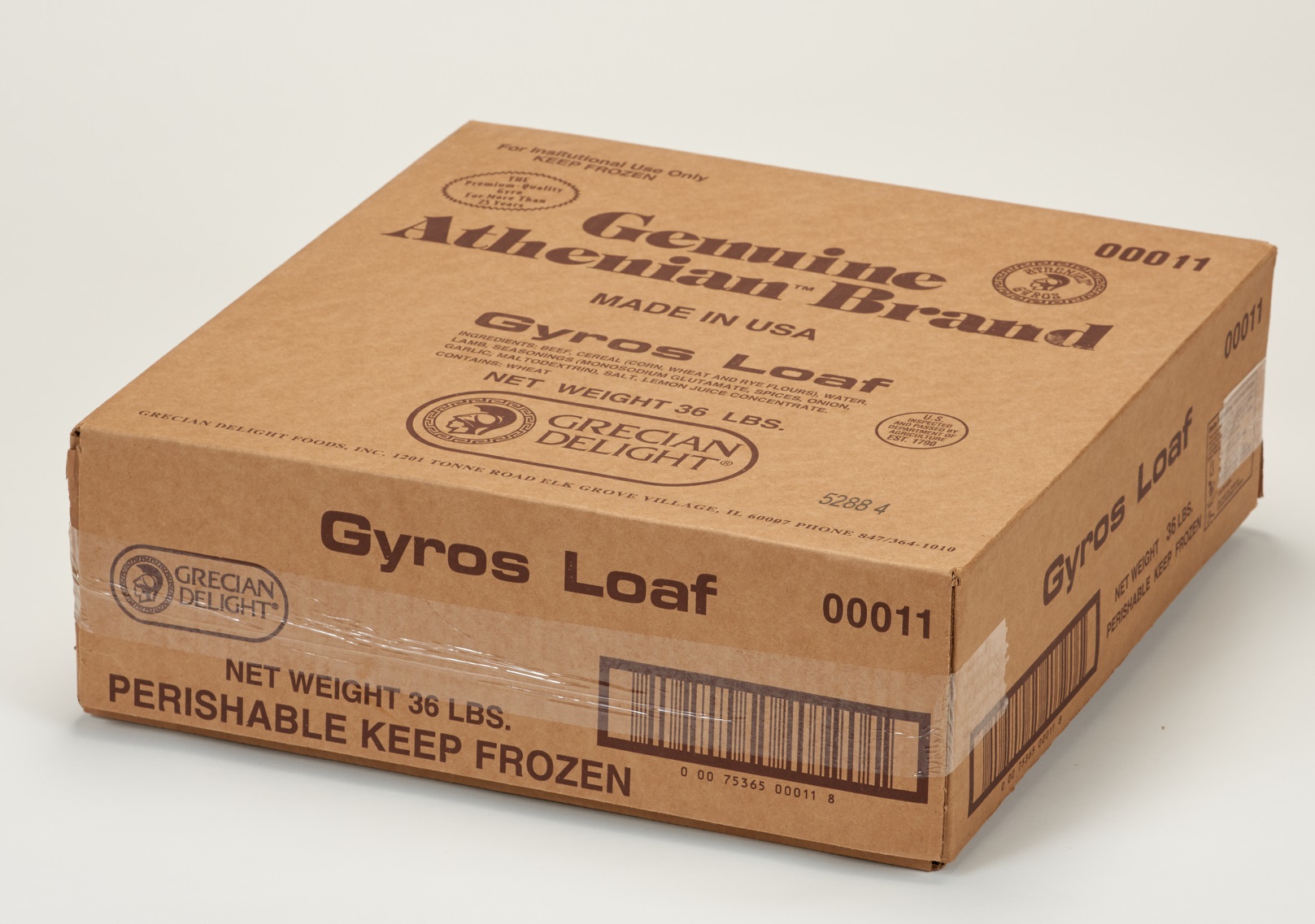 Grecian Delight Athenian Raw Gyro Meat Loaf, 6 Pound -- 6 per case.