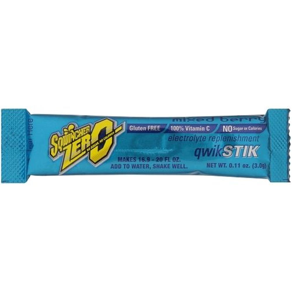 Sqwincher Qwik Stick Zero Sugar Mixed Berry Electrolyte Powder Mix, 0. ...